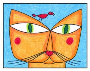 How to Draw a Klee Cat: Easy Step-by-Step Art Lesson for Kids