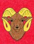 Easy How to Draw a Ram Head Tutorial and Ram Head Coloring Page