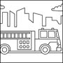 Easy How to Draw a Fire Truck Tutorial and Coloring Page