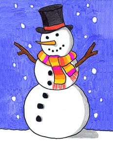 Easy How to Draw a Snowy City Tutorial Video and Coloring Page
