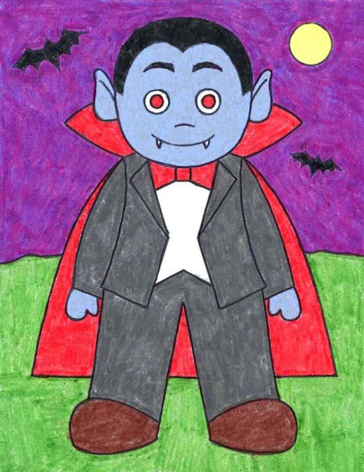 Simple How one can Draw a Vampire Tutorial and Vampire Coloring Web ...