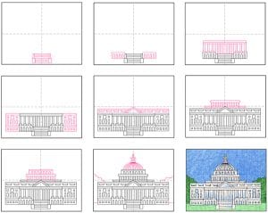 How to Draw the Capitol: Easy Step-by-Step Art Lesson for Kids