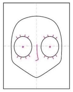 Tim Burton Self Portrait Art Lesson + Drawing Worksheet for Kids