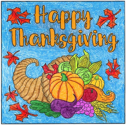 Free Thanksgiving Printable: A DIY Thanksgiving Mural