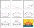 Easy How to Draw Pie Tutorial and Pie Coloring Page