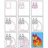 Laurel Burch Cats Art Lesson with Easy Step-by-Step Drawing Tutorial