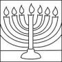 Easy How to Draw a Hanukkah Candles Tutorial and Coloring Page