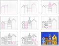 Easy How to Draw a City Tutorial and City Coloring Page