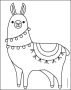 Easy How to Draw a Llama Tutorial and Llama Coloring Page