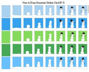 DIY Snowman Christmas Cards: Easy Sticker Art