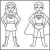 Easy How to Draw a Superhero Tutorial and Superhero Coloring Page