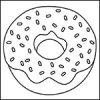 Easy How to Draw a Donut Tutorial and Donut Drawing Coloring Page