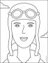 Easy How to Draw Amelia Earhart Tutorial Video and Coloring Page