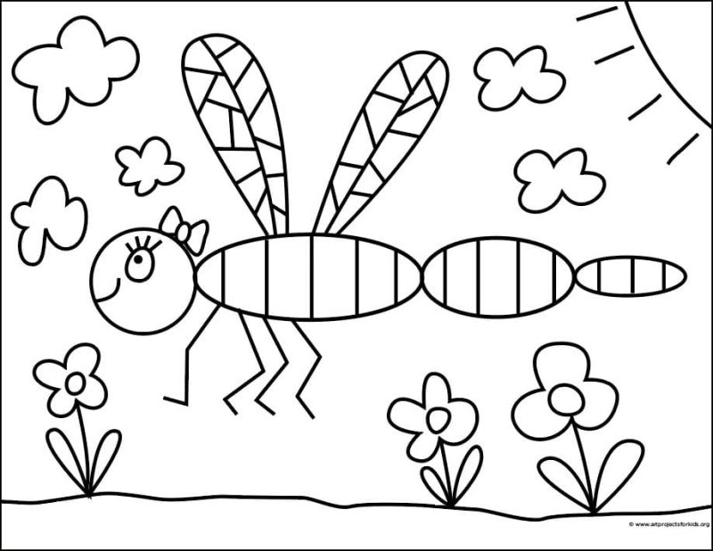 How to Draw a Dragonfly: Easy Step-by-Step Art Lesson for Kids