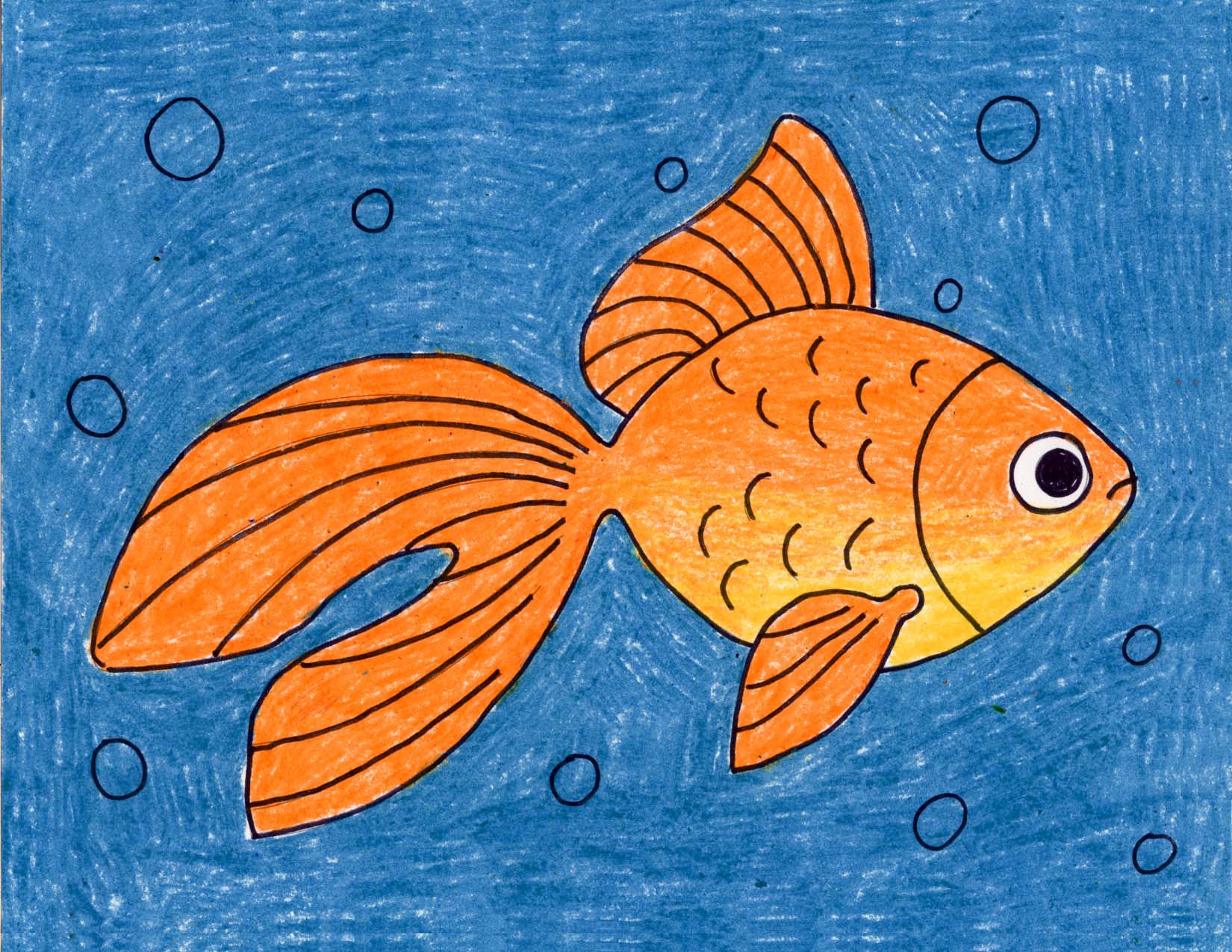 How To Draw A Cute Fish Step By Step