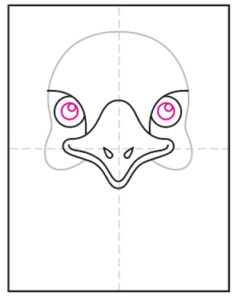 Emu Drawing: Easy How to Draw an Emu Head Step-by-Step Lesson for Kids