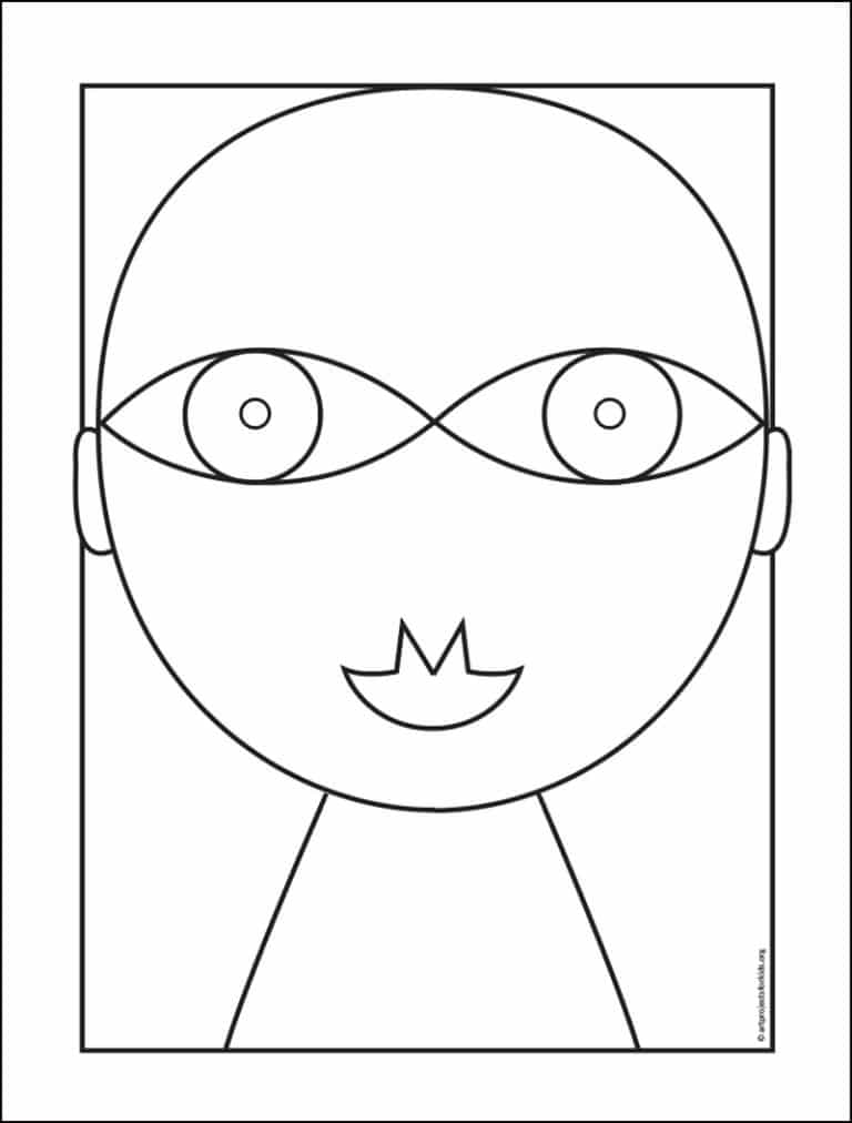 Easy How to Draw Hundertwasser Art Project and Coloring Page