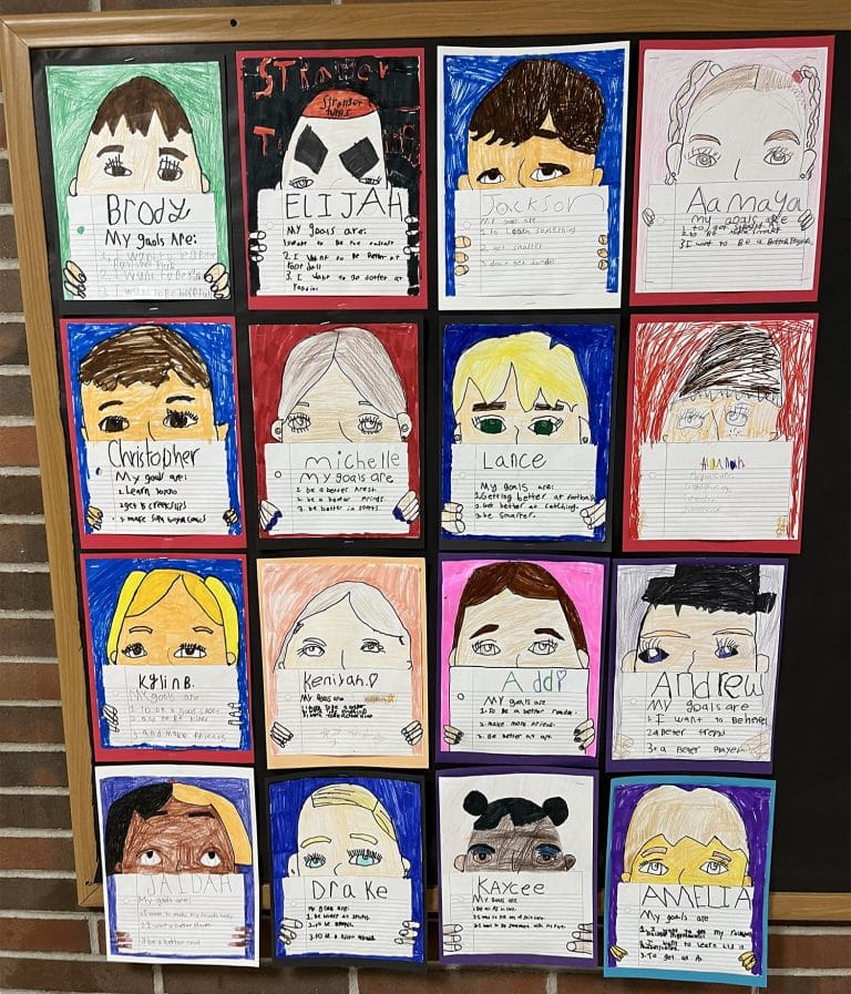 My Goals Self Portrait Template: Back to School Goal Setting Project ...