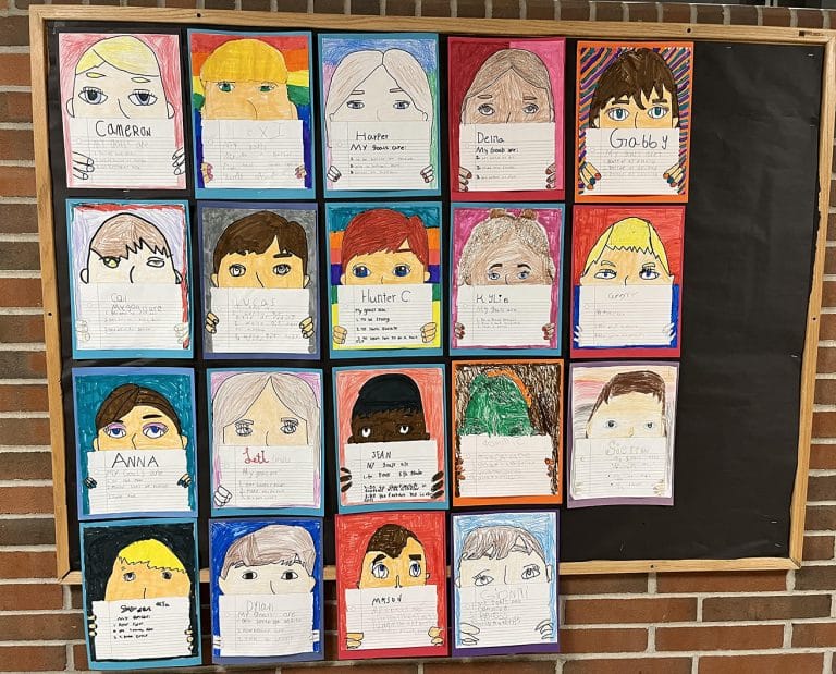 My Goals Self Portrait Template: Back to School Goal Setting Project ...