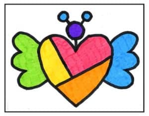 How to Draw Geometric Hearts Like Romero Britto