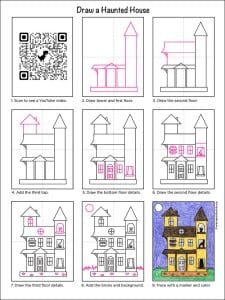How to Draw a Haunted House: Step-by-Step Art Lesson for Kids