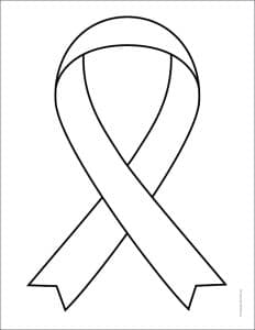 How to Draw a Remembrance Ribbon: Step-by-Step Art Lesson for Kids