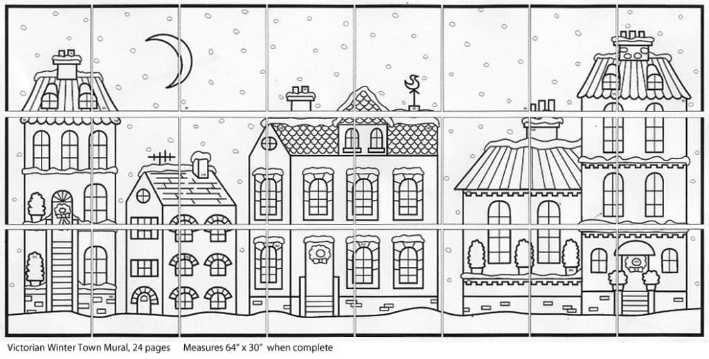 Victorian Town Mural · Art Projects for Kids