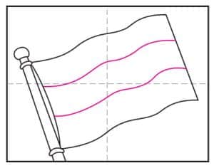Easy How to Draw a Flag Tutorial Video and Flag Coloring Page