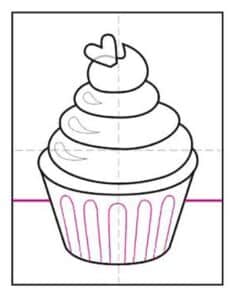 How to Draw a Cupcake: Easy Step-by-Step Art Lesson for Kids