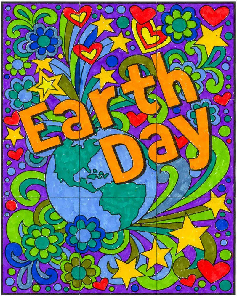 FREE! Mini Earth Day Mural · Art Projects for Kids
