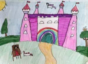 Easy How to Draw a Castle Tutorial Video & Castle Coloring Page