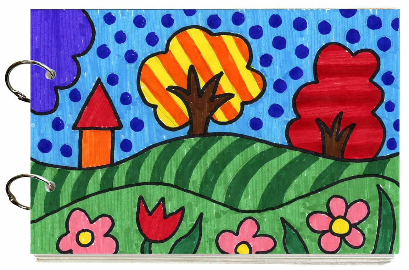 how to draw landscape easy