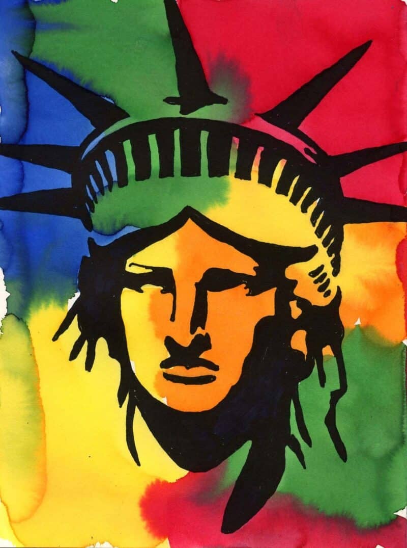 Paint like Peter Max: An Easy 4th of July Art Project