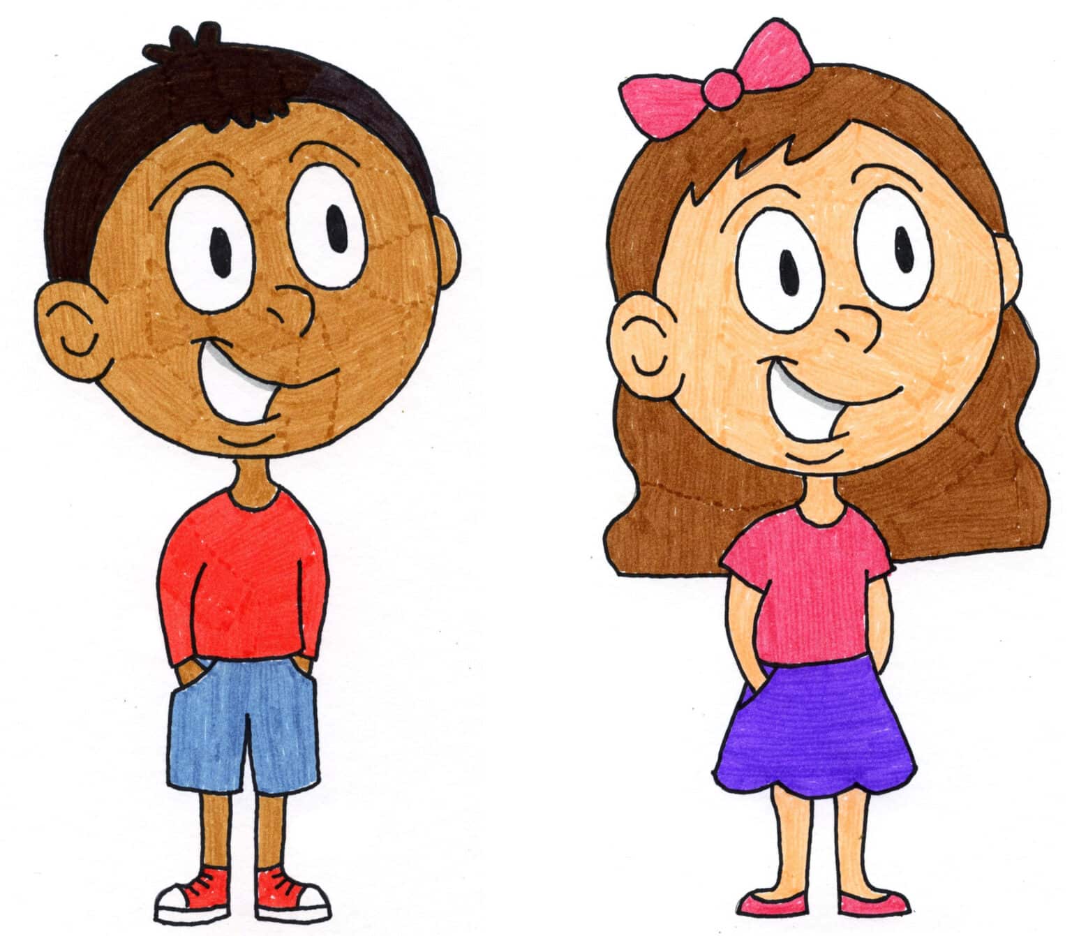 How To Draw A Pencil Self Portrait Step by Step Art Lesson For Kids