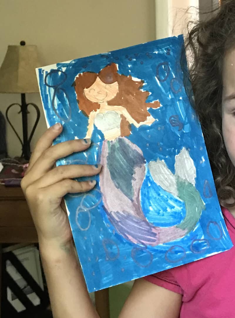 How to Draw a Mermaid Easy, Step-by-Step Art Lesson for Kids