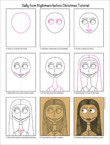 How to Draw Sally from Nightmare Before Christmas Tutorial Video