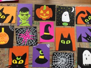 Easy Halloween Cat Project Tutorial & Cat Coloring Page