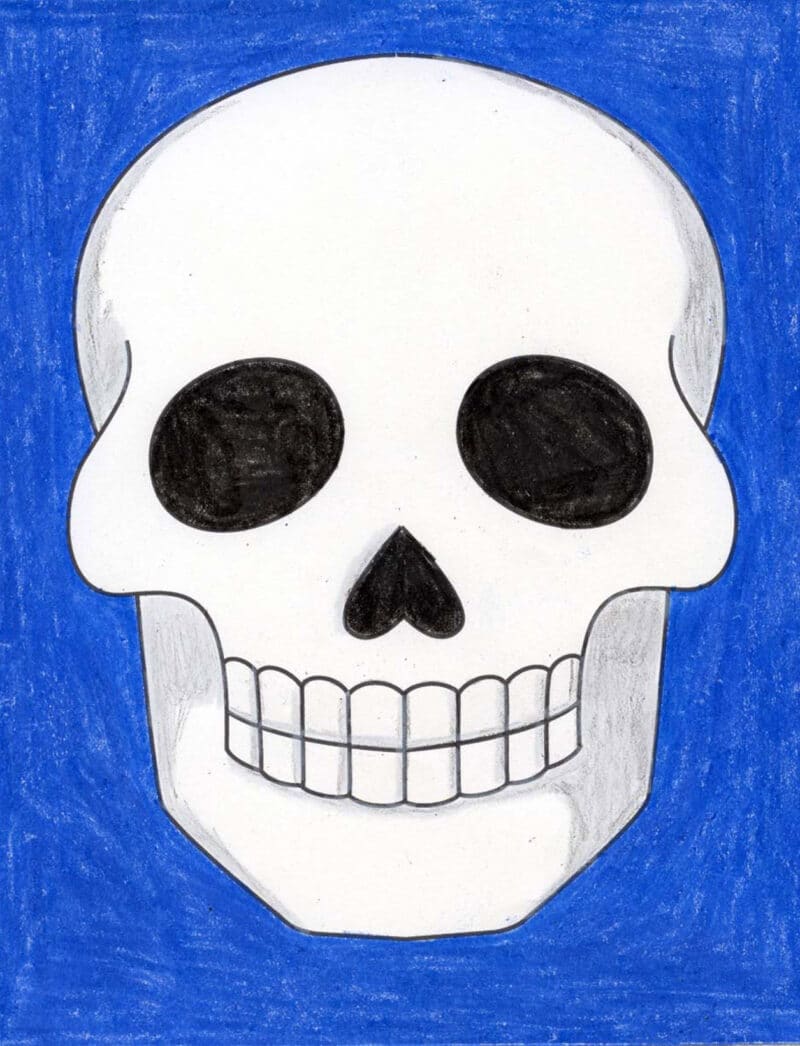 How to Draw a Skull: Easy Step-by-Step Art Lesson for Kids