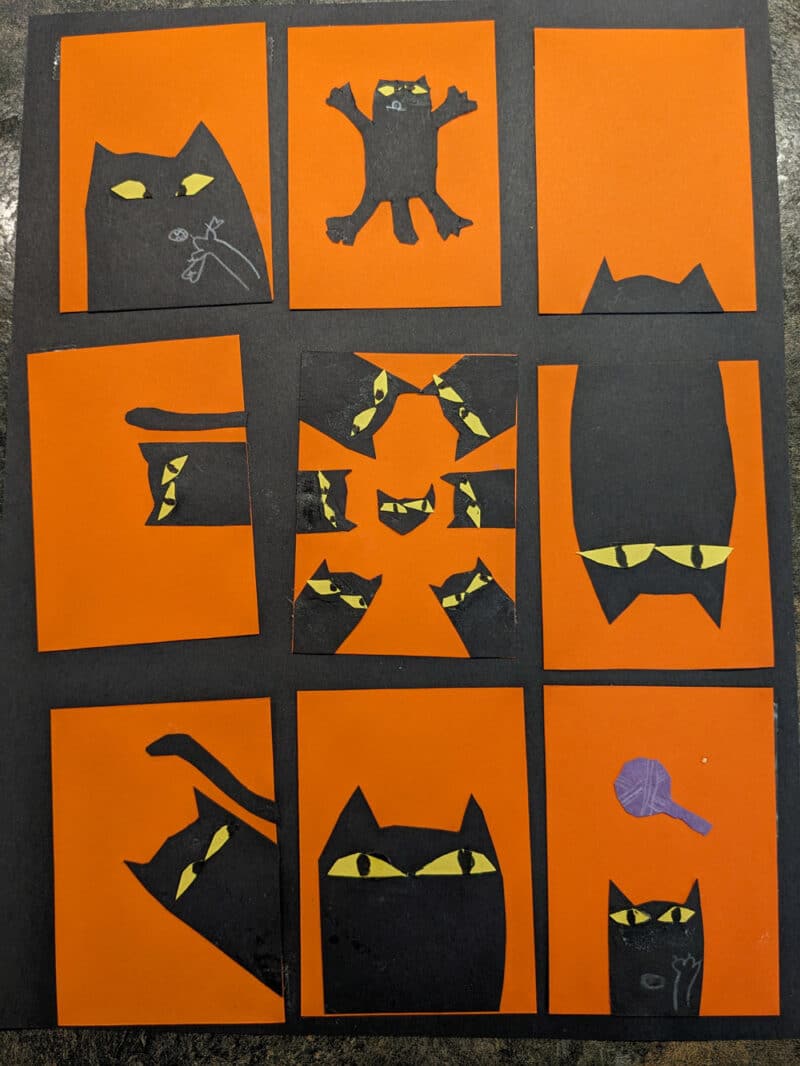 Easy Halloween Cat Project Tutorial & Cat Coloring Page