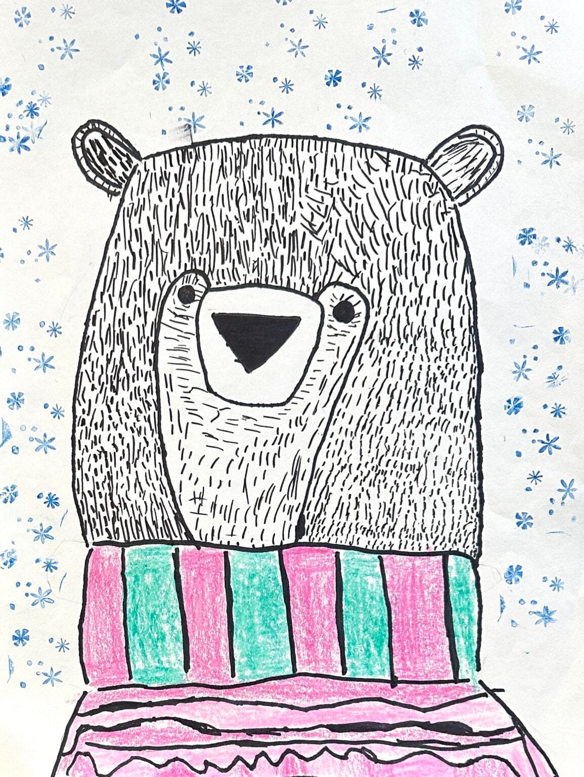 How to Draw a Bear in a Sweater: Step-by-Step Art Lesson for Kids