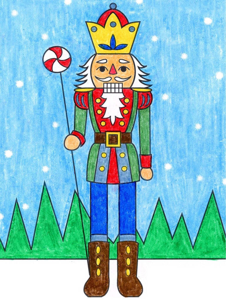 How to Draw a Nutcracker: Easy Step-by-Step Art Lesson for Kids