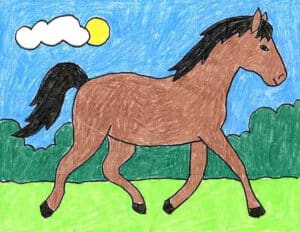 How to Draw a Horse: Easy, Step-by-Step Art Lesson for Kids