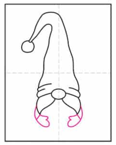 How to Draw a Christmas Gnome: Step-by-Step Art Lesson for Kids