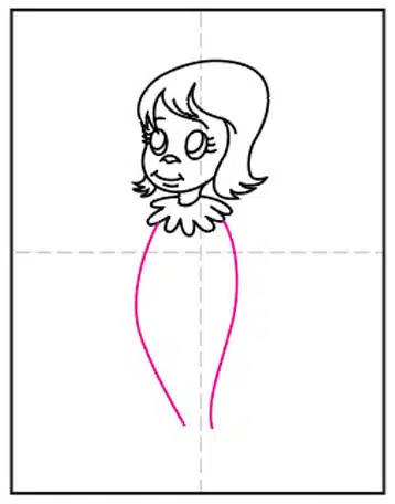 Easy How to Draw Cindy Lou Who Tutorial and Coloring Page