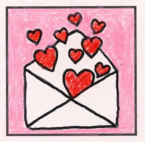 Easy How to Draw Valentine's Day Stuff & Valentine Coloring Page