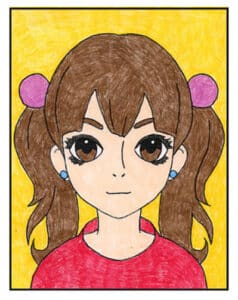 Draw Yourself as an Anime Character Tutorial and Coloring Pages