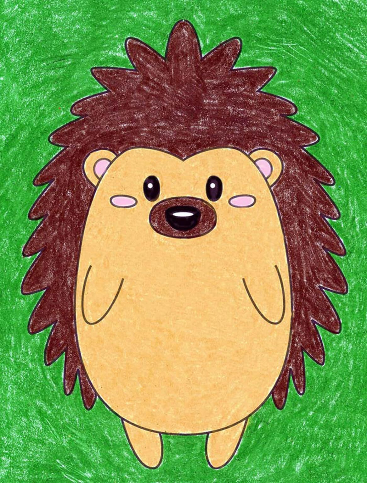 How to Draw a Hedgehog: Easy Step-by-Step Art Lesson for Kids