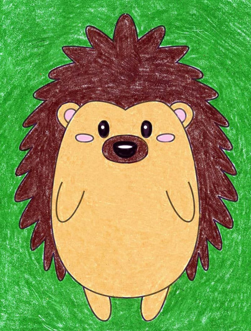 How to Draw a Hedgehog: Easy Step-by-Step Art Lesson for Kids