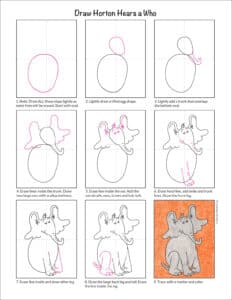 How to Draw Horton Hears a Who: Easy Step-by-Step Art Lesson for Kids
