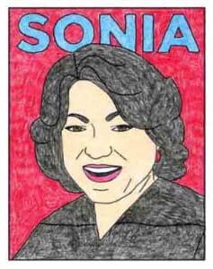 How to Draw Sonia Sotomayor and Sonia Sotomayor Coloring Page